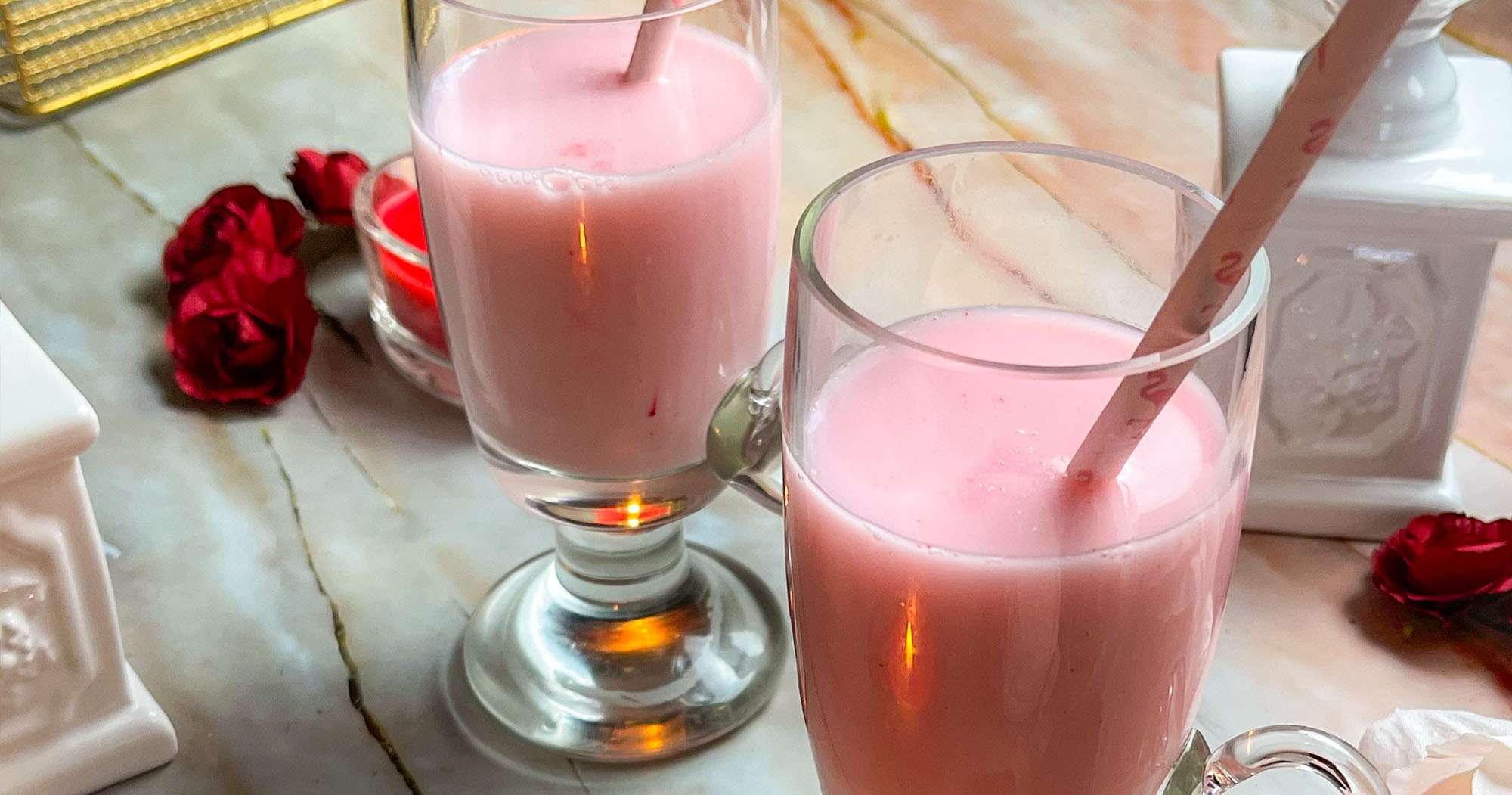 Lait végétal à la rose fait avec amour - Natura - Recette - Natura